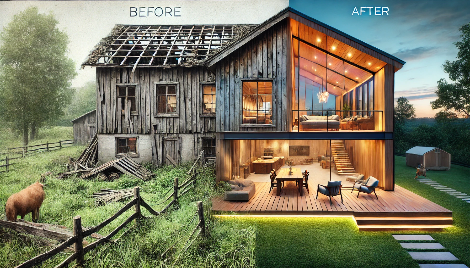 Grange rénovée : transformez votre vielle bâtisse en un lieu unique